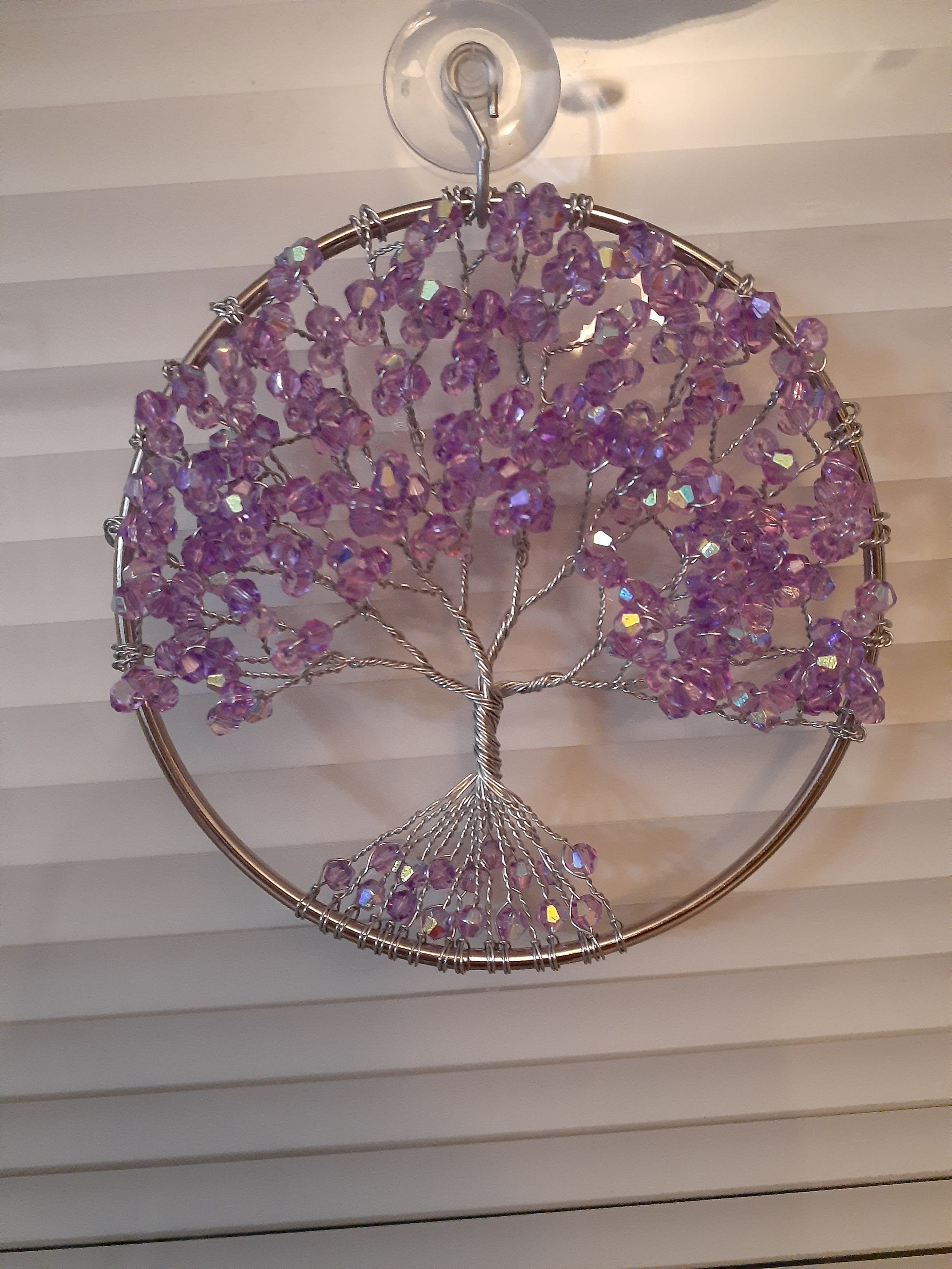 Purple Tree of Life Suncatcher - Etsy