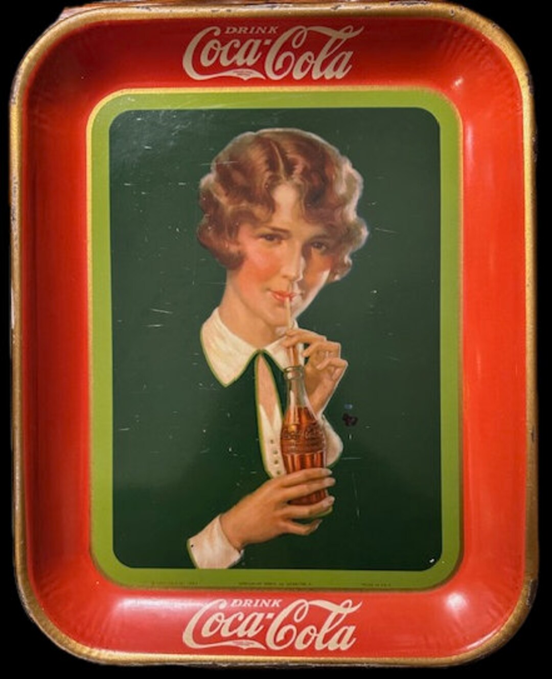 RARE 1928 ORIGINAL Coca Cola Tray in Vg-plus Condition With Lovely ...