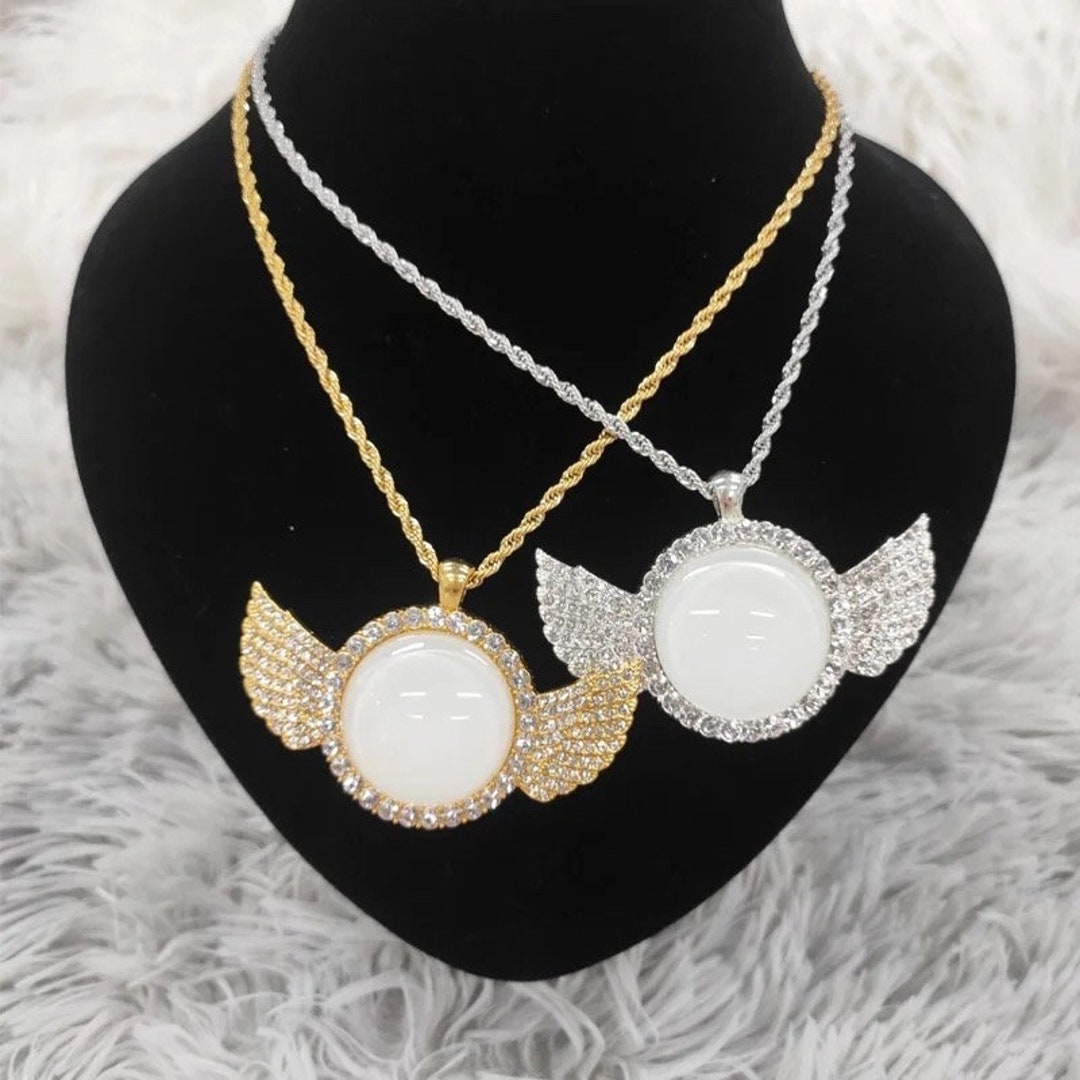 Pack of 3 Angel Wings Sublimation Necklace Blanks - Etsy