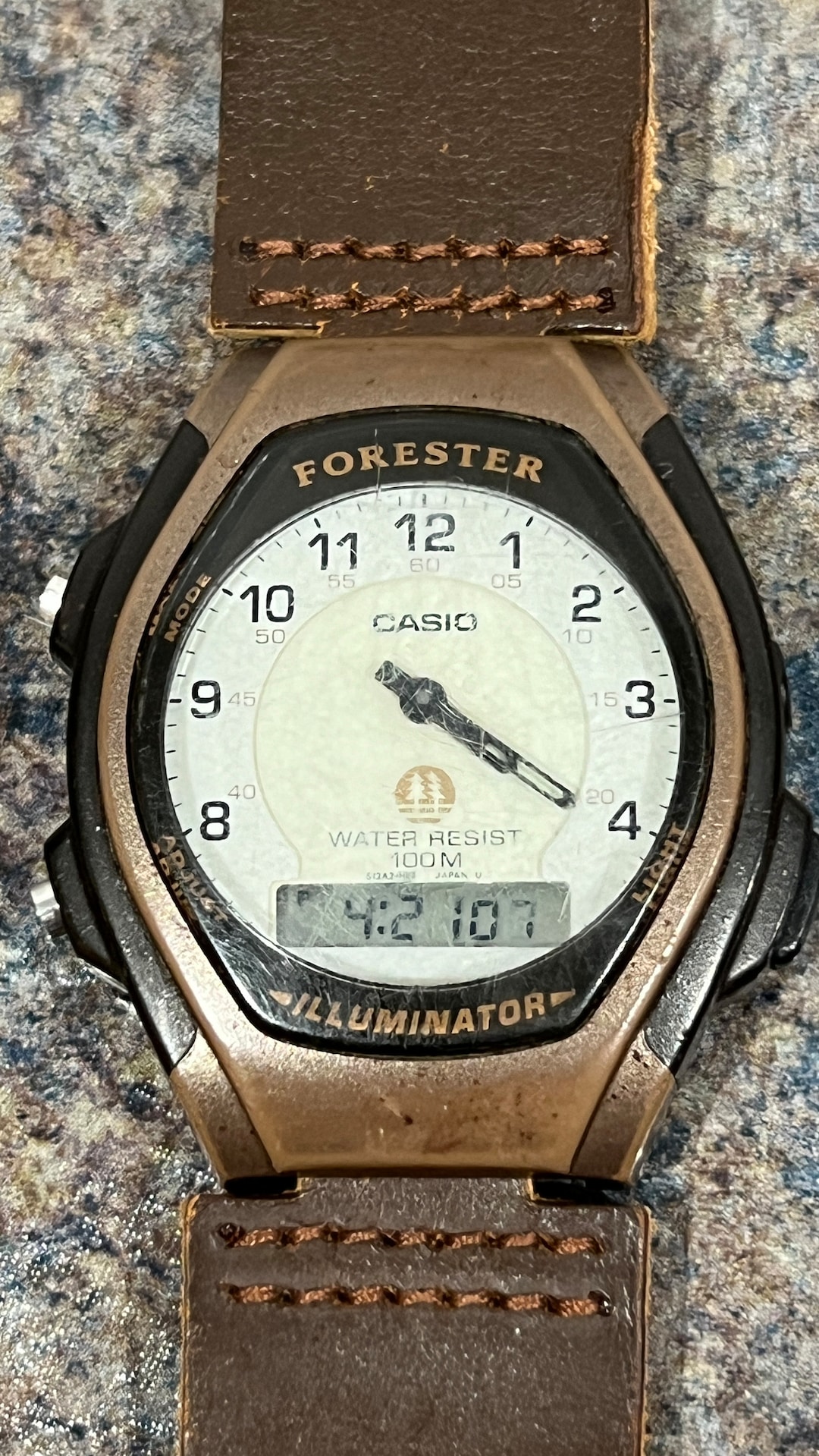 Vintage Watch Casio Forester Hybrid Analog Digital Illuminator Indiglo ...