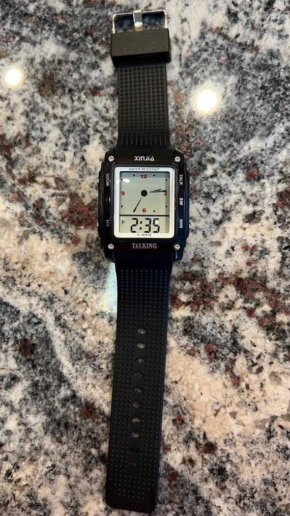 Vintage Men's Xinjia Talking Digital and Analog Watch… - Gem