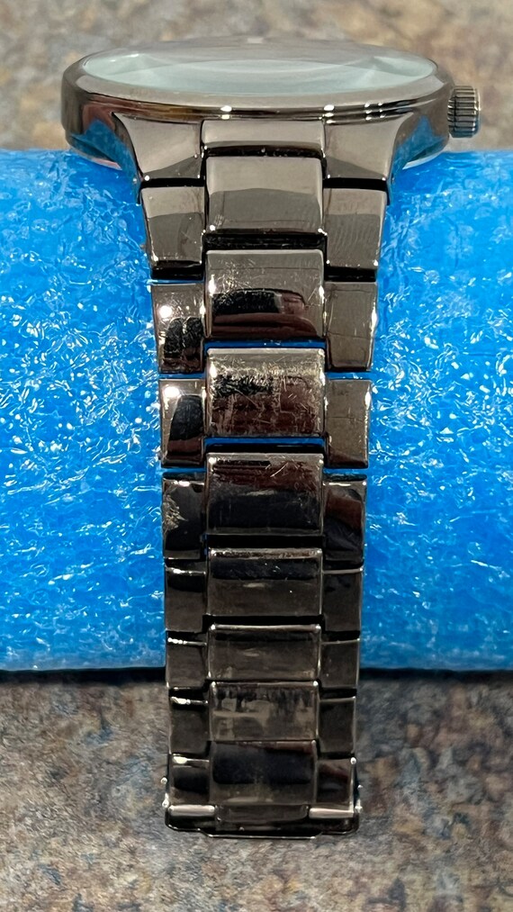 Vintage Analog Watch Chronograph Look Quartz Charcoal… - Gem