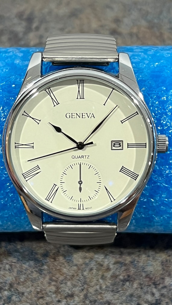 Vintage mens geneva stainless - Gem