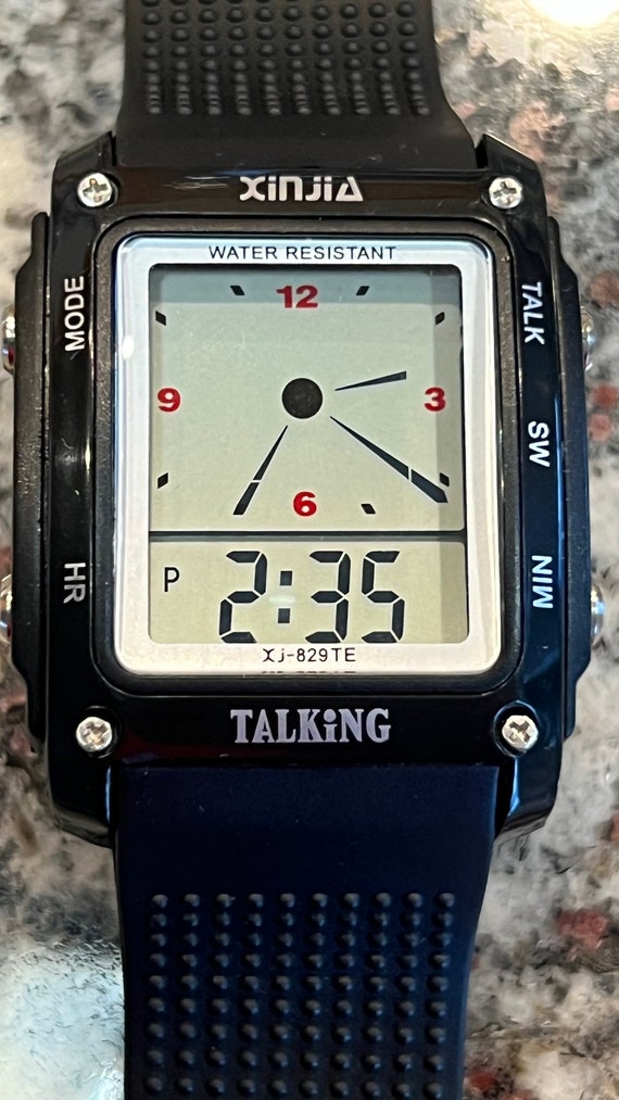 Vintage Men's Xinjia Talking Digital and Analog Watch… - Gem