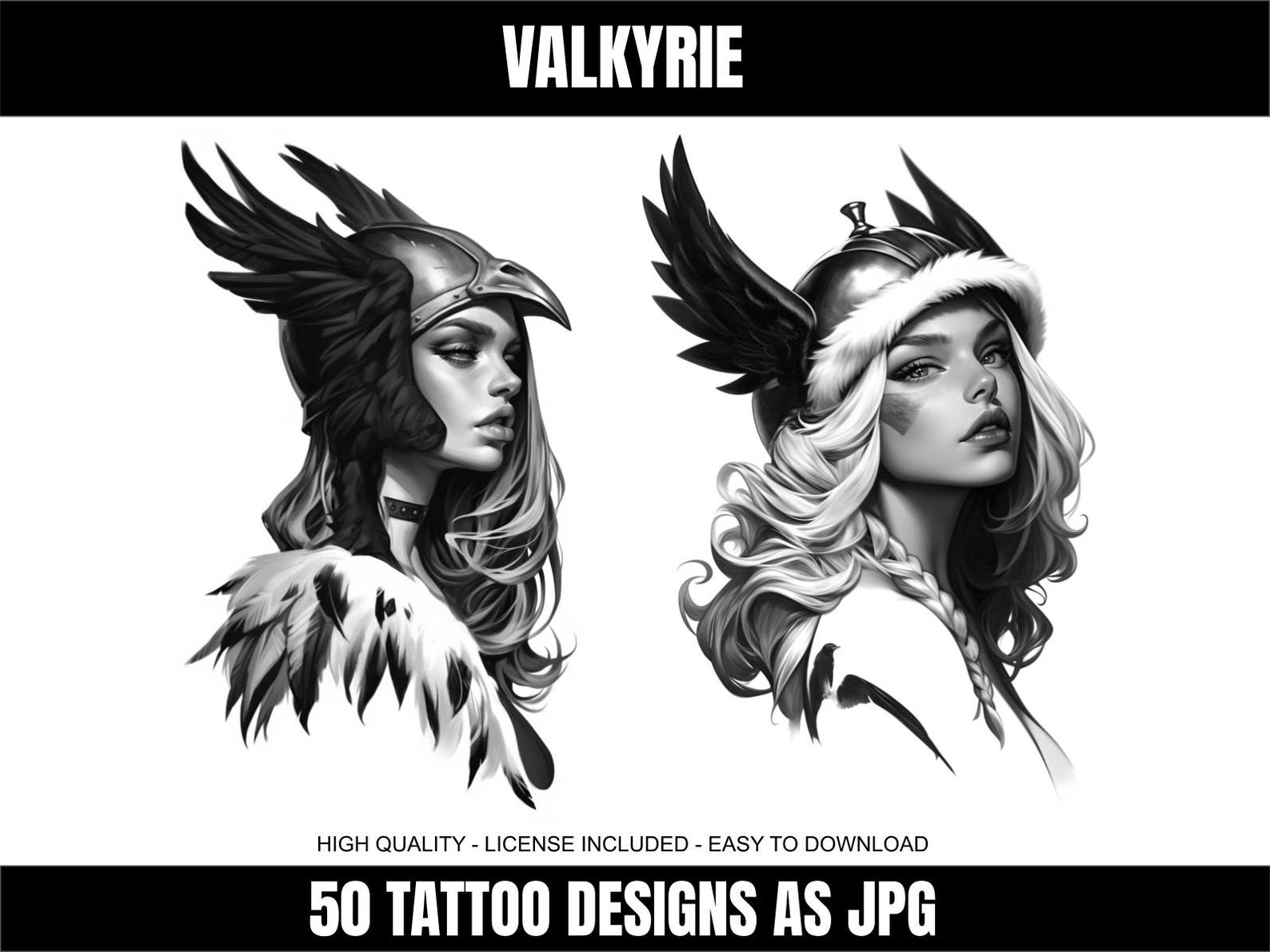 Valkyrie JPG Design Set | 50 High-quality Digital Images | Stunning ...