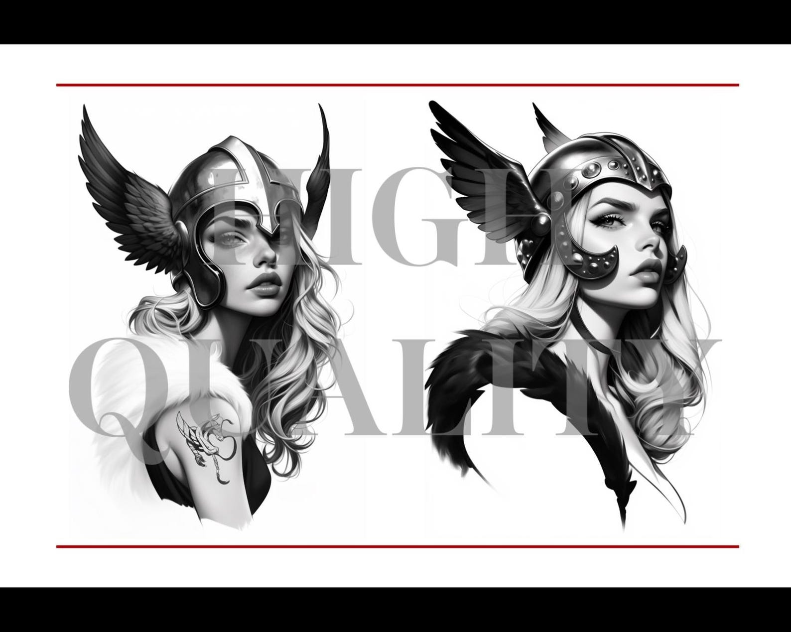 Valkyrie JPG Design Set | 50 High-quality Digital Images | Stunning ...