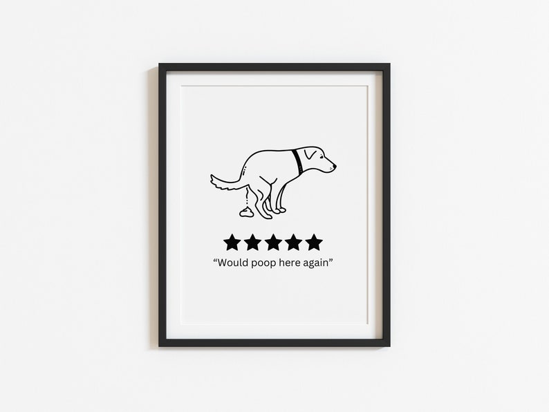 Would Poop Here Again Print, Funny Bathroom Sign, Bathroom Wall Decor ...
