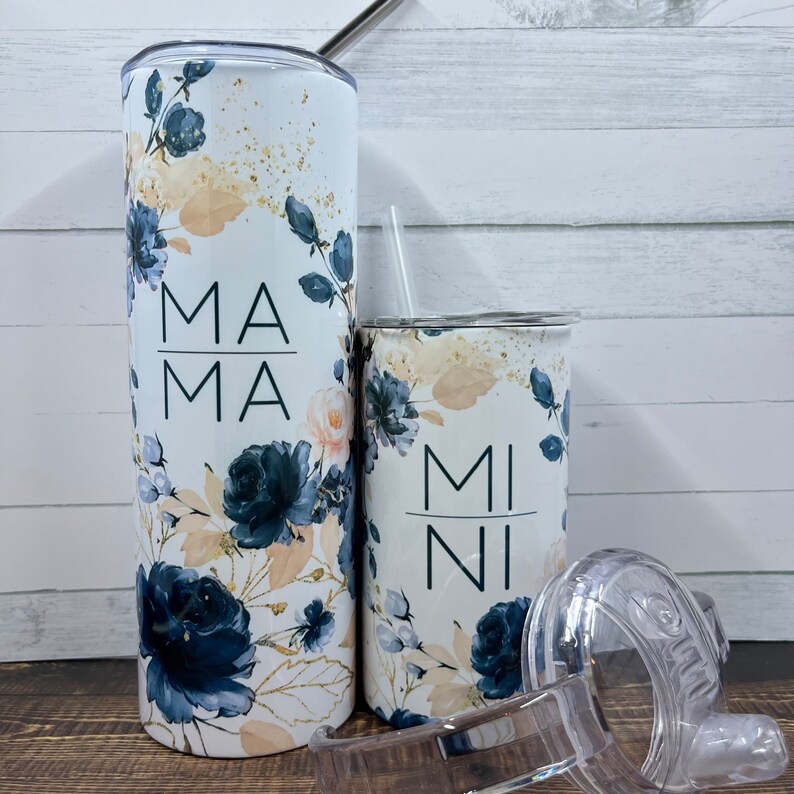 Mini Sippy Cup & Mama Cup Set, 12oz Kids Sippy Cup With Lid and Straw ...