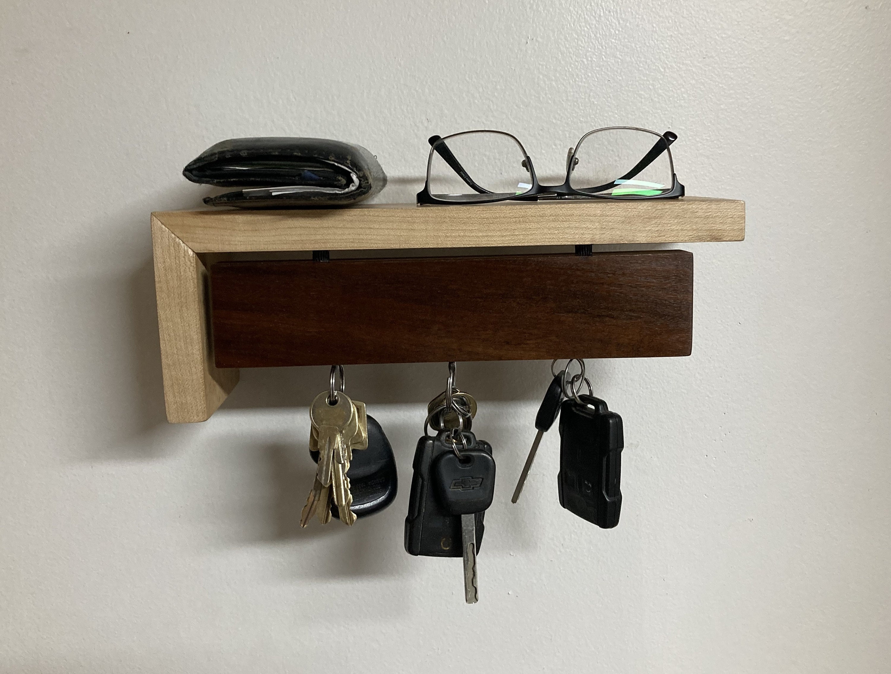 Magnetic Key Holder With Shelf, Wall Mounted, Hallway Organizer ...