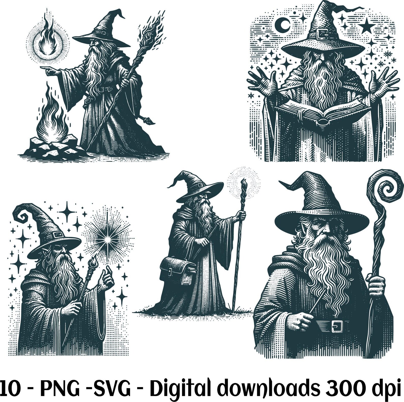 Wizard School Png, Cute Witch Clipart, Cute Wizard Svg, Birthday Wizard ...