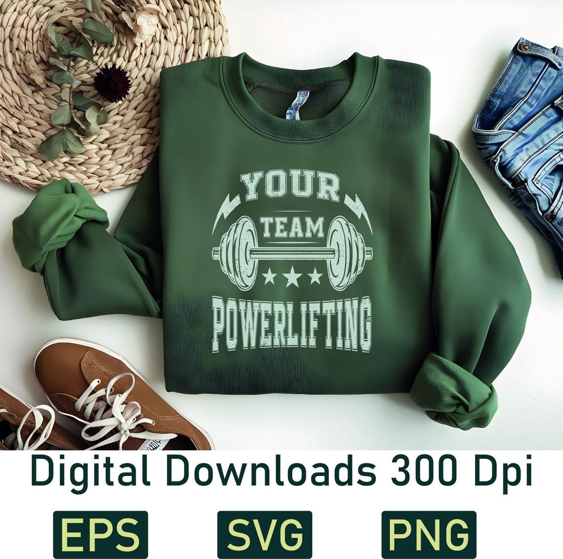 Powerlifting Svg Eps Png, Svg, Eps, Png, Cut File, Powerlifting ...