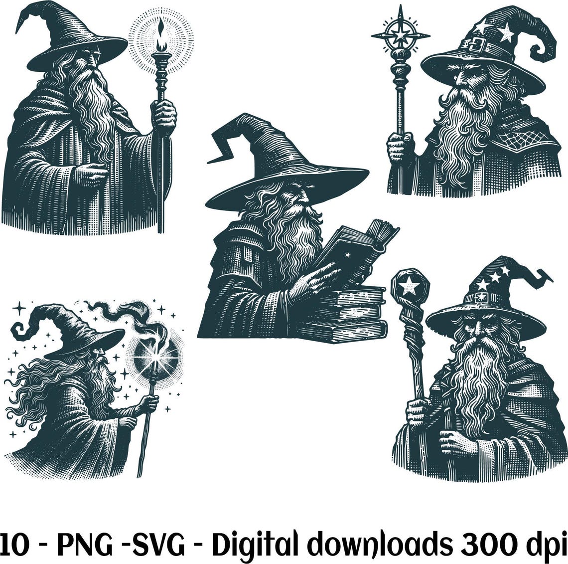 Wizard School Png, Cute Witch Clipart, Cute Wizard Svg, Birthday Wizard ...