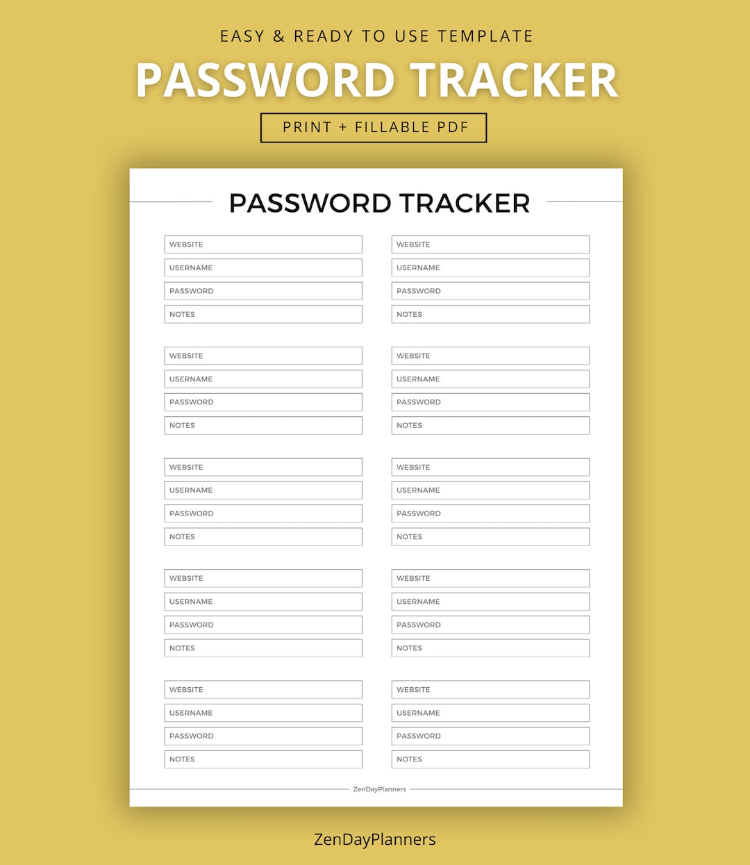 Password Tracker: Secure Your Digital Life, Organized Password Keeper ...