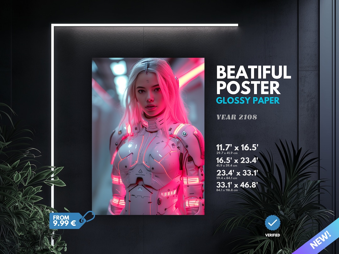 Beatiful Poster With a Girl up to 33.1' X 46.8' Gloss Paper ...