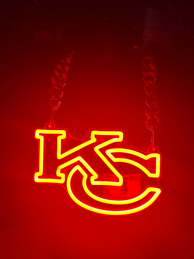 Kansas City Chiefs KC Neon Fan Chain / Turnover Chain 1 Day Shipping - Etsy