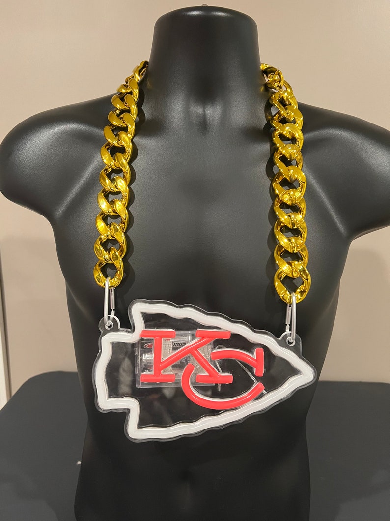 Kansas City Chiefs Neon Fan Chain / Turnover Chain 1 Day Shipping - Etsy