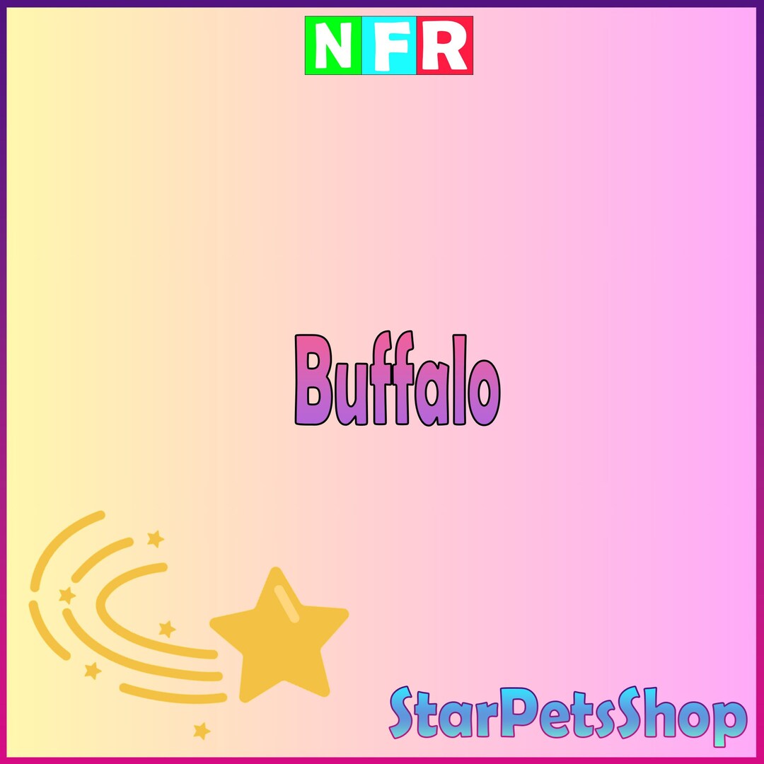 Adopt Me buffalo NFR Neon Fly Ride Virtual Pet Adopt Me Roblox Roblox ...