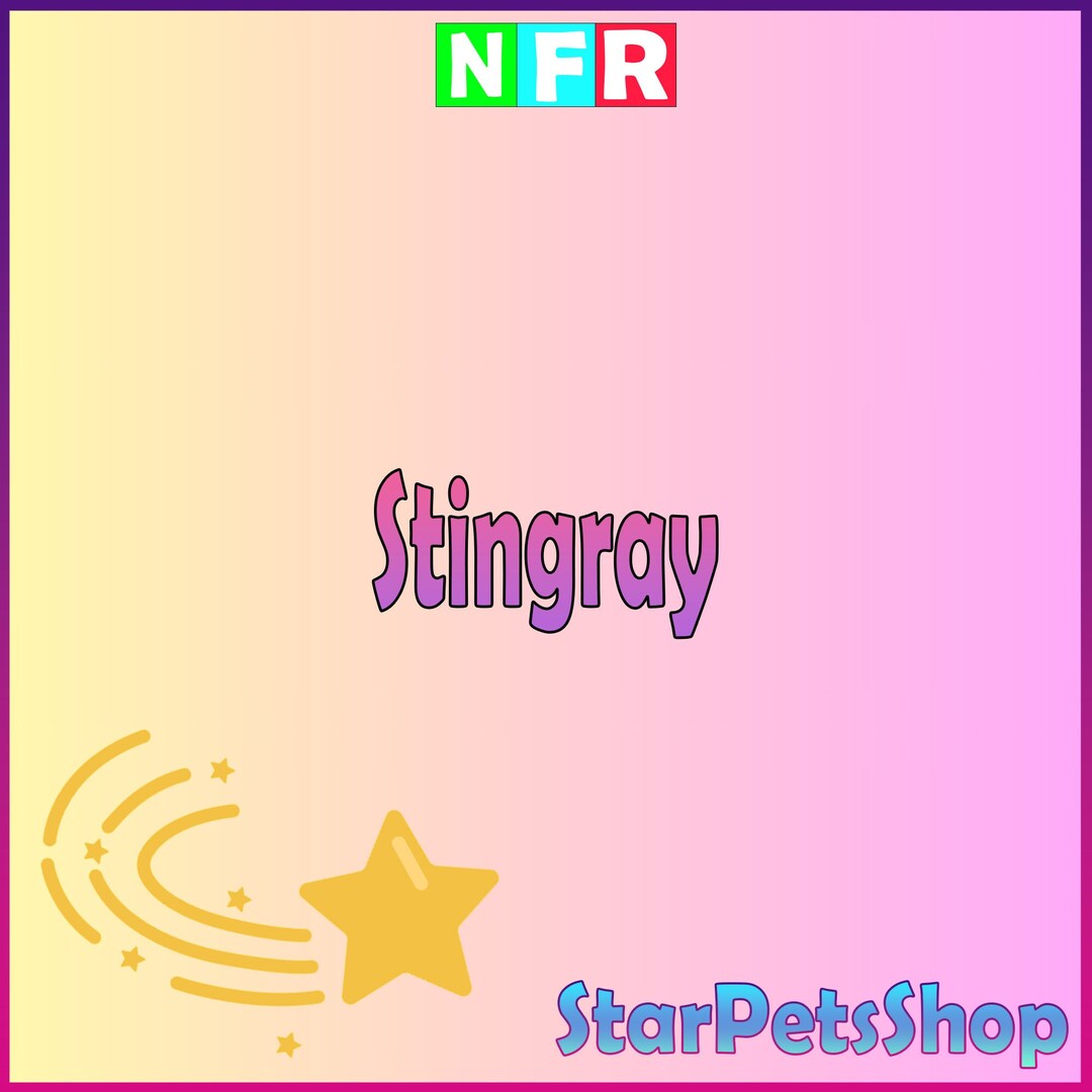 Adopt Me Stingray NFR Neon Fly Ride Virtual Pet Adopt Me Roblox Roblox ...