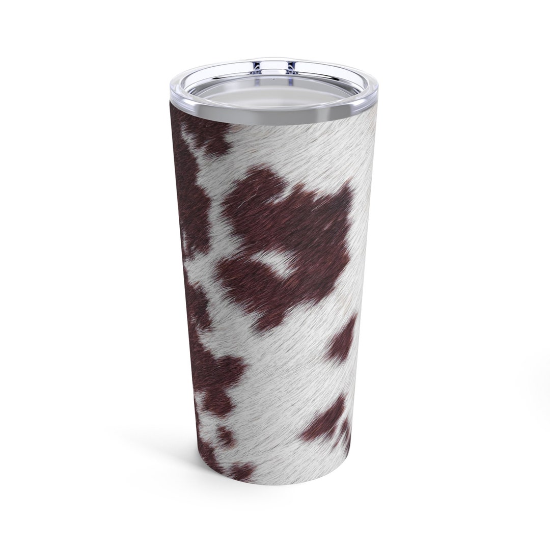 Tumbler 20oz Cowgirl Cowhide Cow Print Drinking Glass - Etsy
