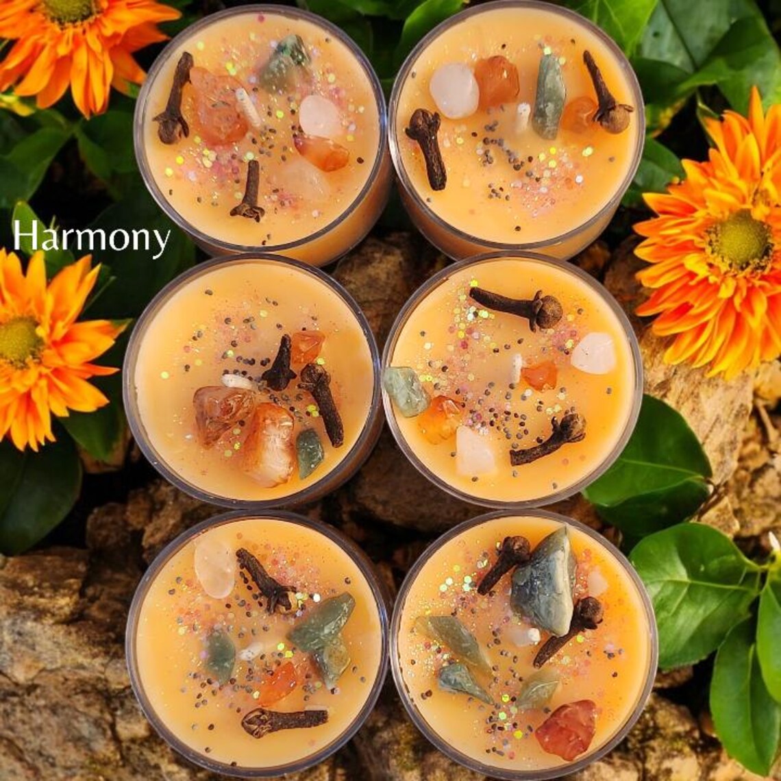 Crystals & Herbs Intention Tealight Candles, Aromatherapy Candles ...