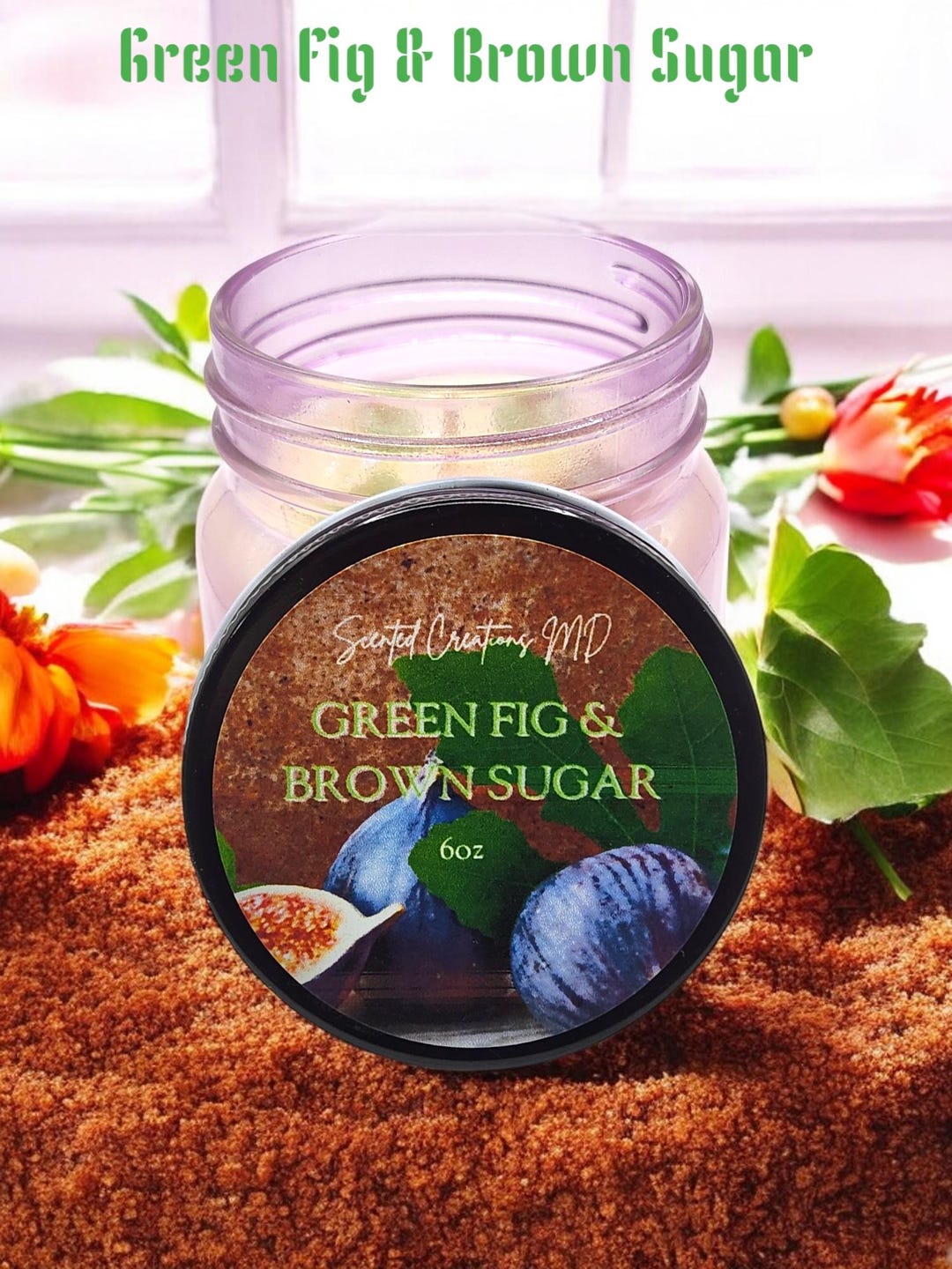 Green Fig & Brown Sugar Candle, Cinnamon, Brown Sugar, Candle Gifts ...