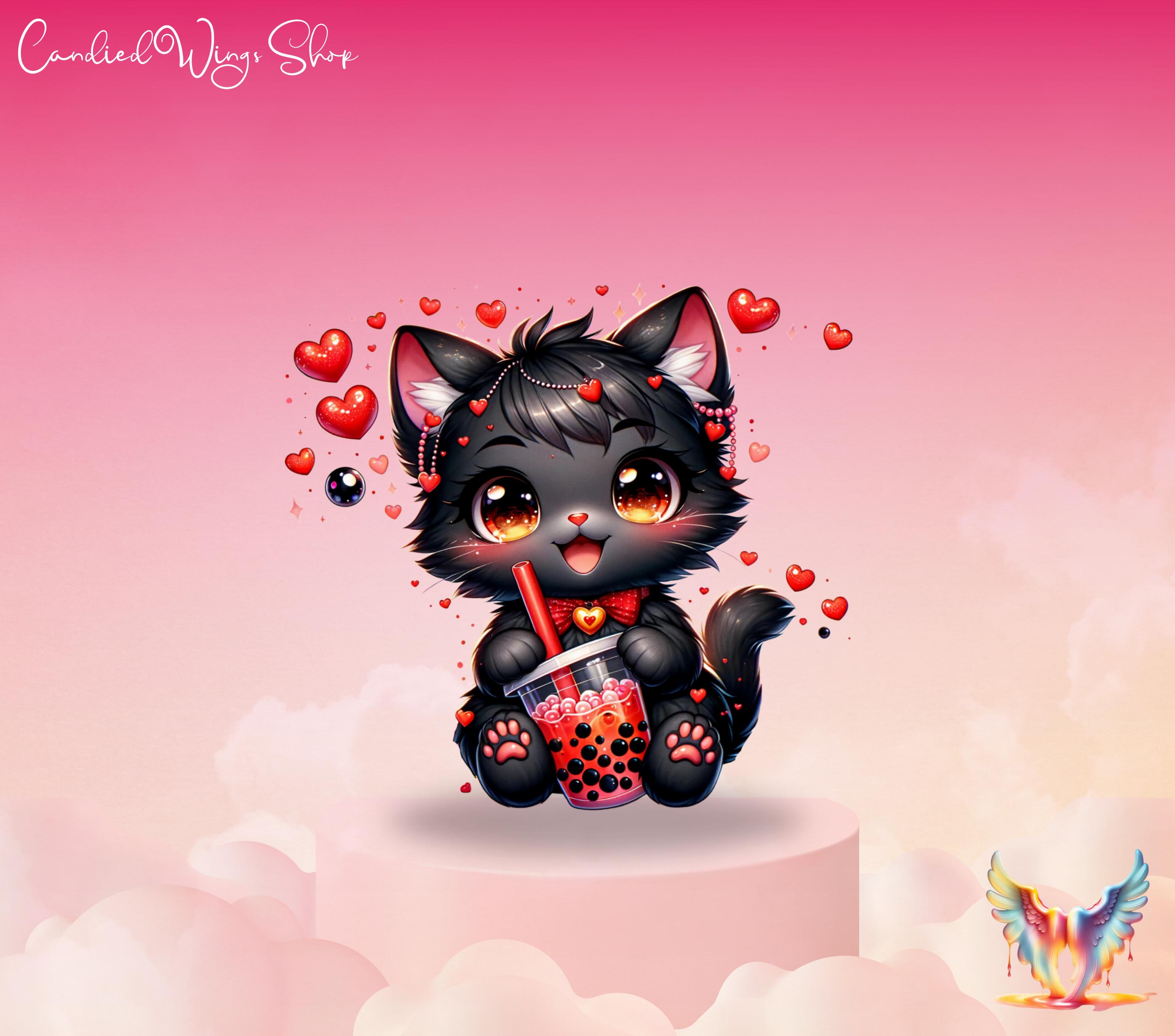 Cute Chibi Boba Cup Kawaii Tumblers Cute Animal Cups Chibi Animal Boba ...