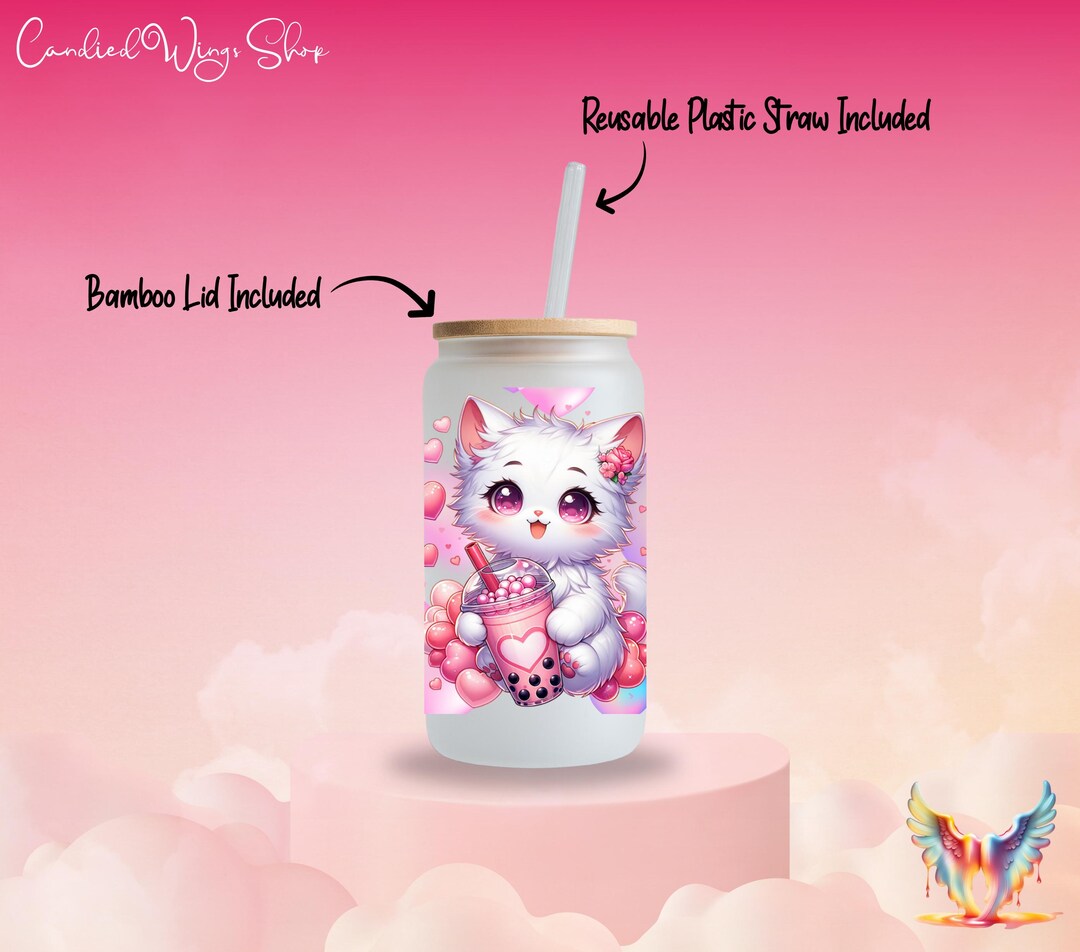 Cute Chibi Boba Cup Kawaii Tumblers Cute Animal Cups Chibi Animal Boba ...