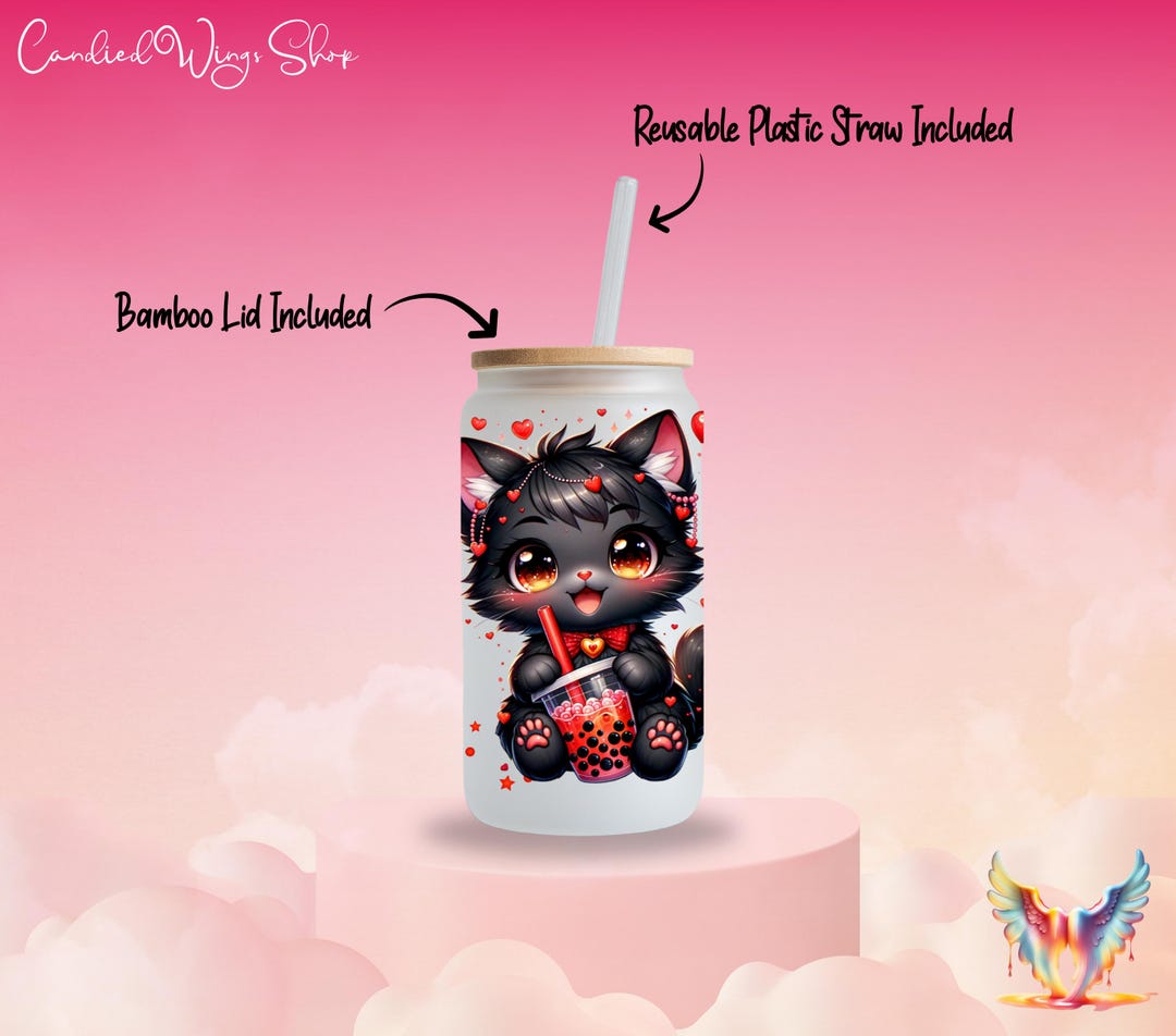 Cute Chibi Boba Cup Kawaii Tumblers Cute Animal Cups Chibi Animal Boba ...