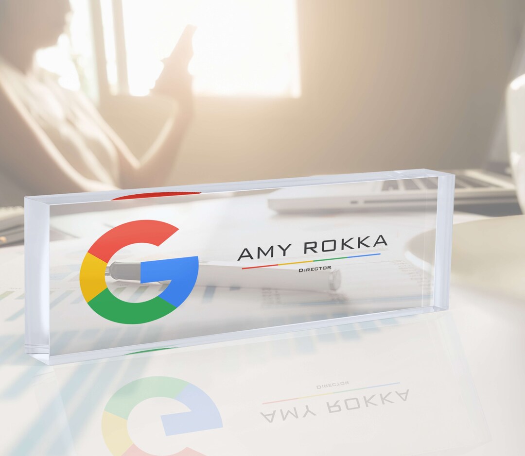 Custom Name Sign, Name Plate With Logo, Desk Name Plate, Personalized ...