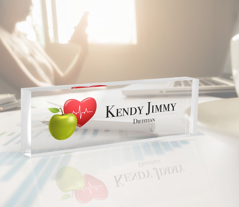 Dietitian Desk Name Plate, Acrylic Name Plate, Personalized Sign ...