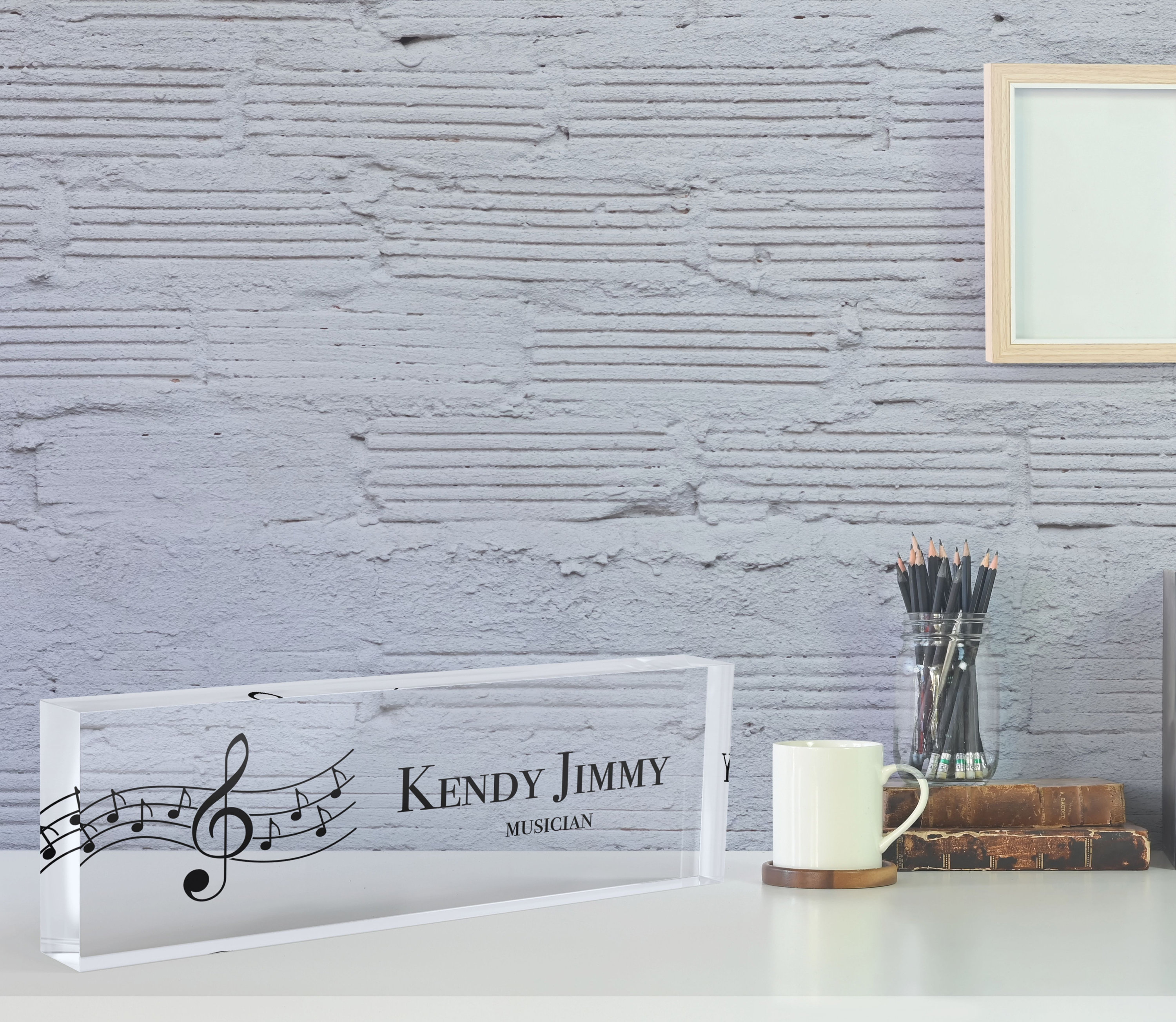 Musician Desk Name Plate, Music Teacher Name Plate, Personalized Sign ...