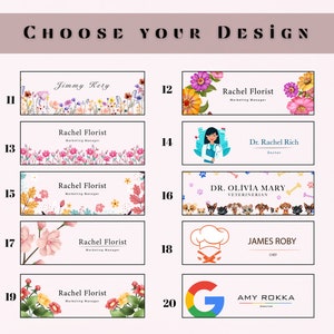 Red Floral Desk Decor, Custom Desk Name Plate, Flower Office Sign ...