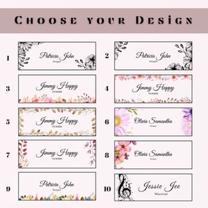 Flower Name Plate, Custom Desk Name Plate, Flowers Acrylic Name Plate ...