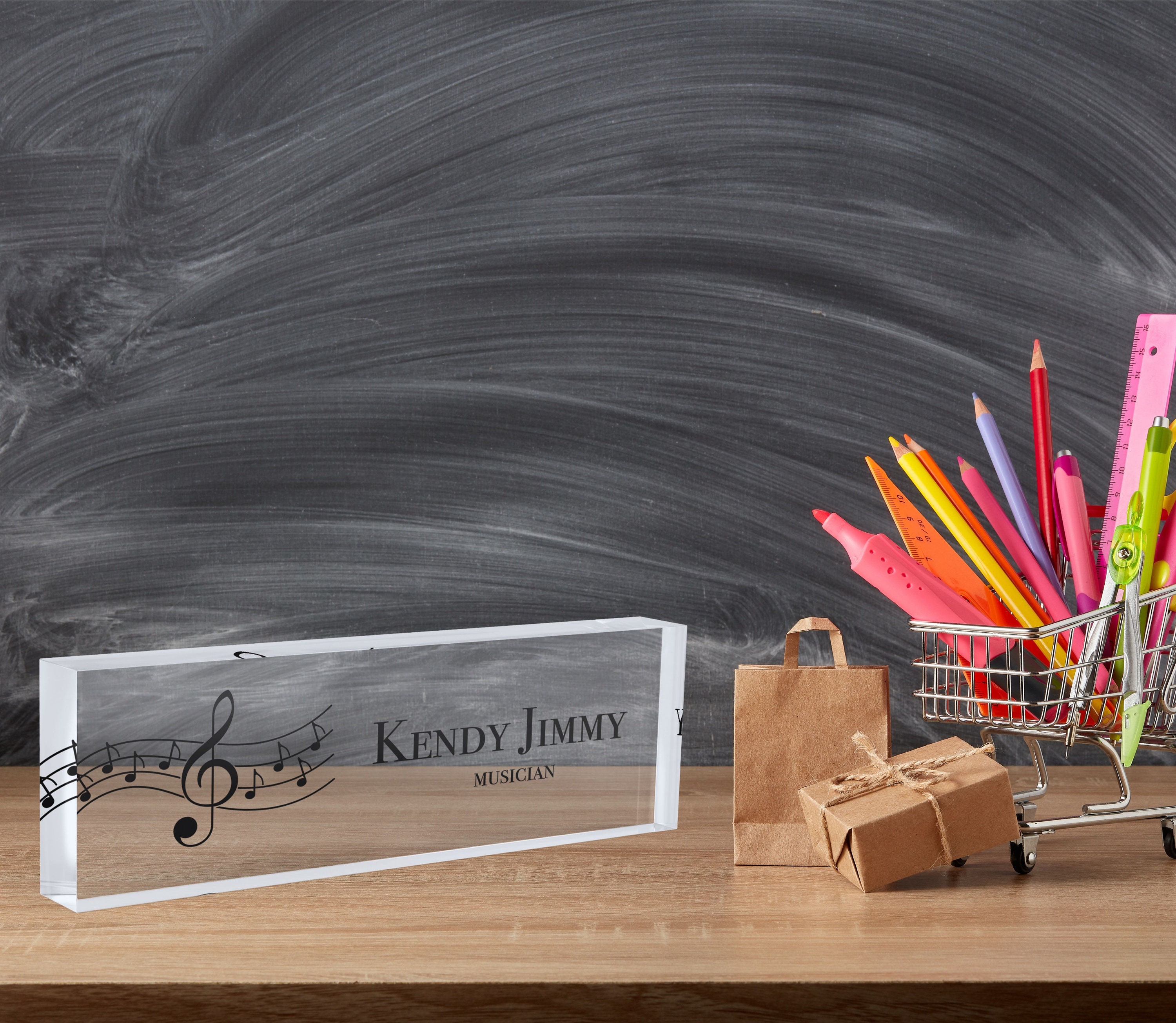 Musician Desk Name Plate, Music Teacher Name Plate, Personalized Sign ...