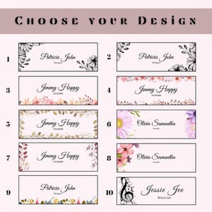 Flower Name Plate, Mixed Floral Design Name Plate, Acrylic Name Plate ...