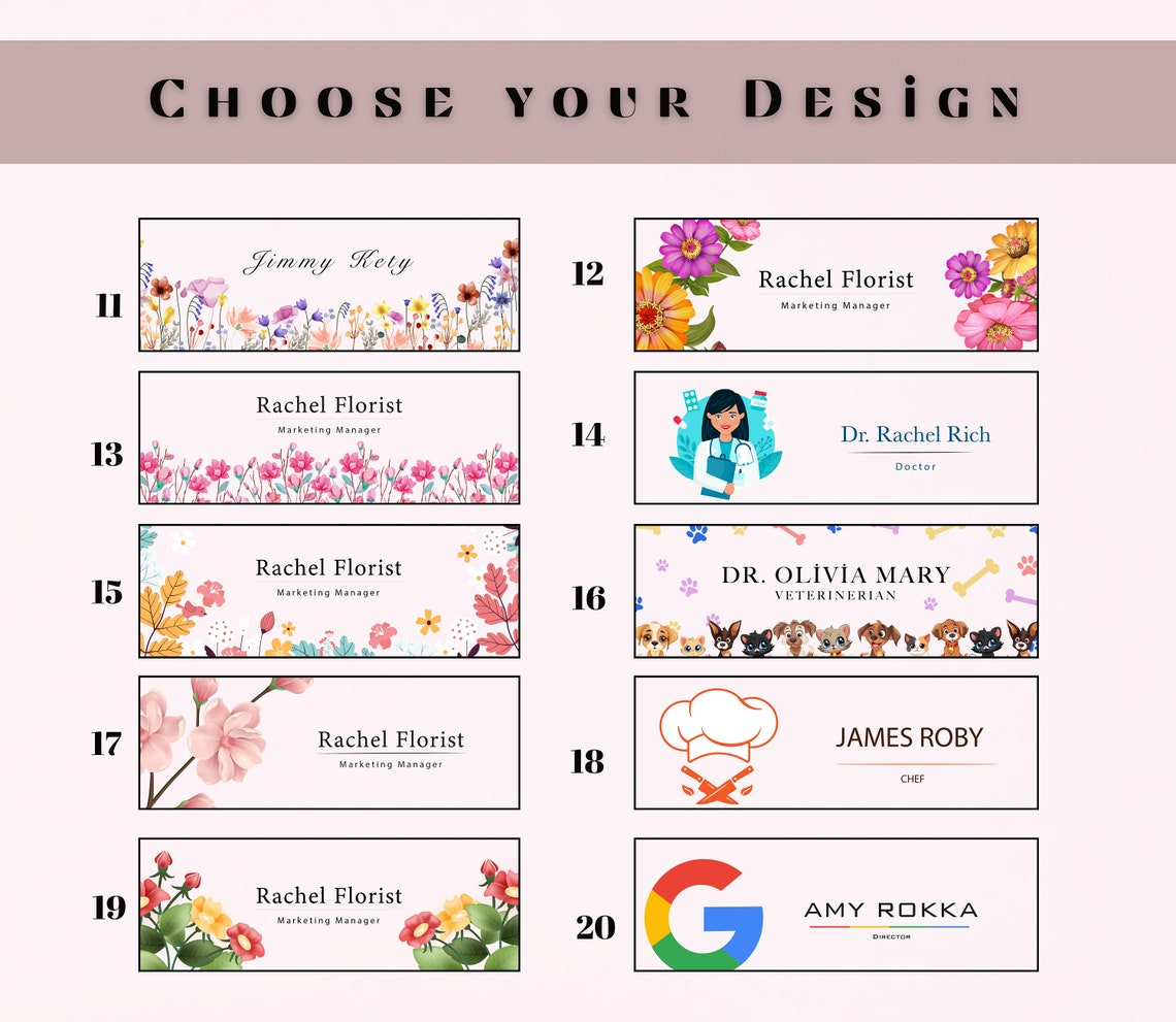 Flower Name Plate, Mixed Floral Design Name Plate, Personalized Sign ...