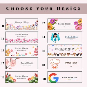 Flower Name Plate, Mixed Floral Design Name Plate, Personalized Sign ...