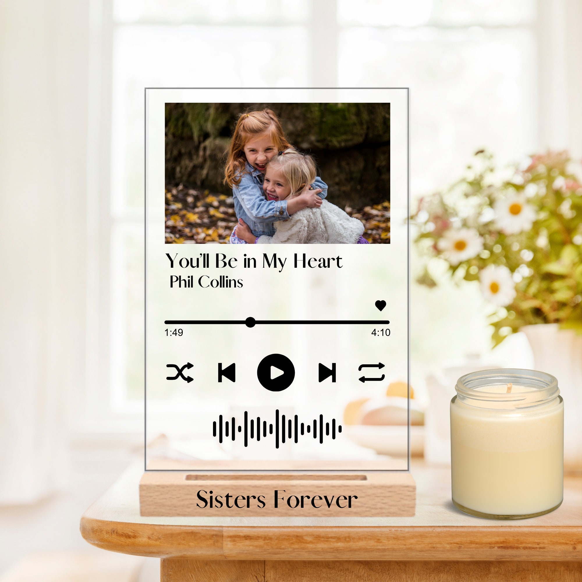 Personalized Custom Music Song Plaque Picture Frame With QR Code Rhythm ...