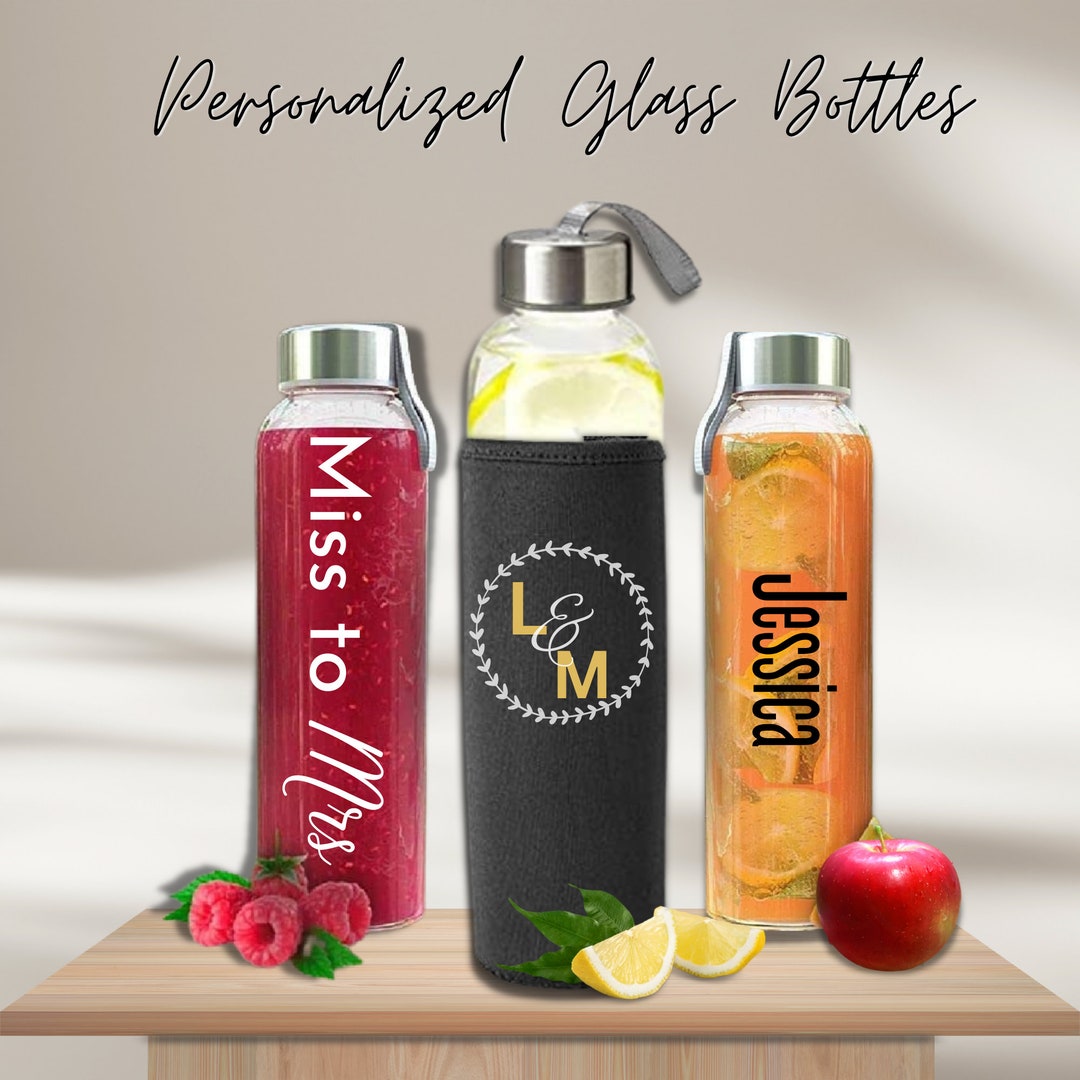 Water Glass Bottle, Custom Gift With Optional Sleeve/protector ...