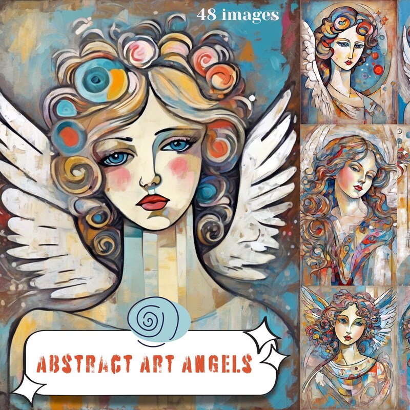 Abstract Angel Art - Etsy