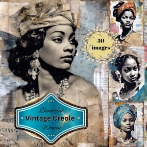 Creole Women Images, Creole Junk Journal, Black Women Digital Art ...