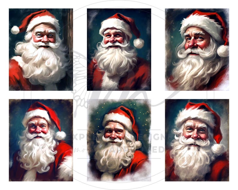 Santa Images, Santa Clipart, Christmas Scrapbook Images, Christmas Junk ...