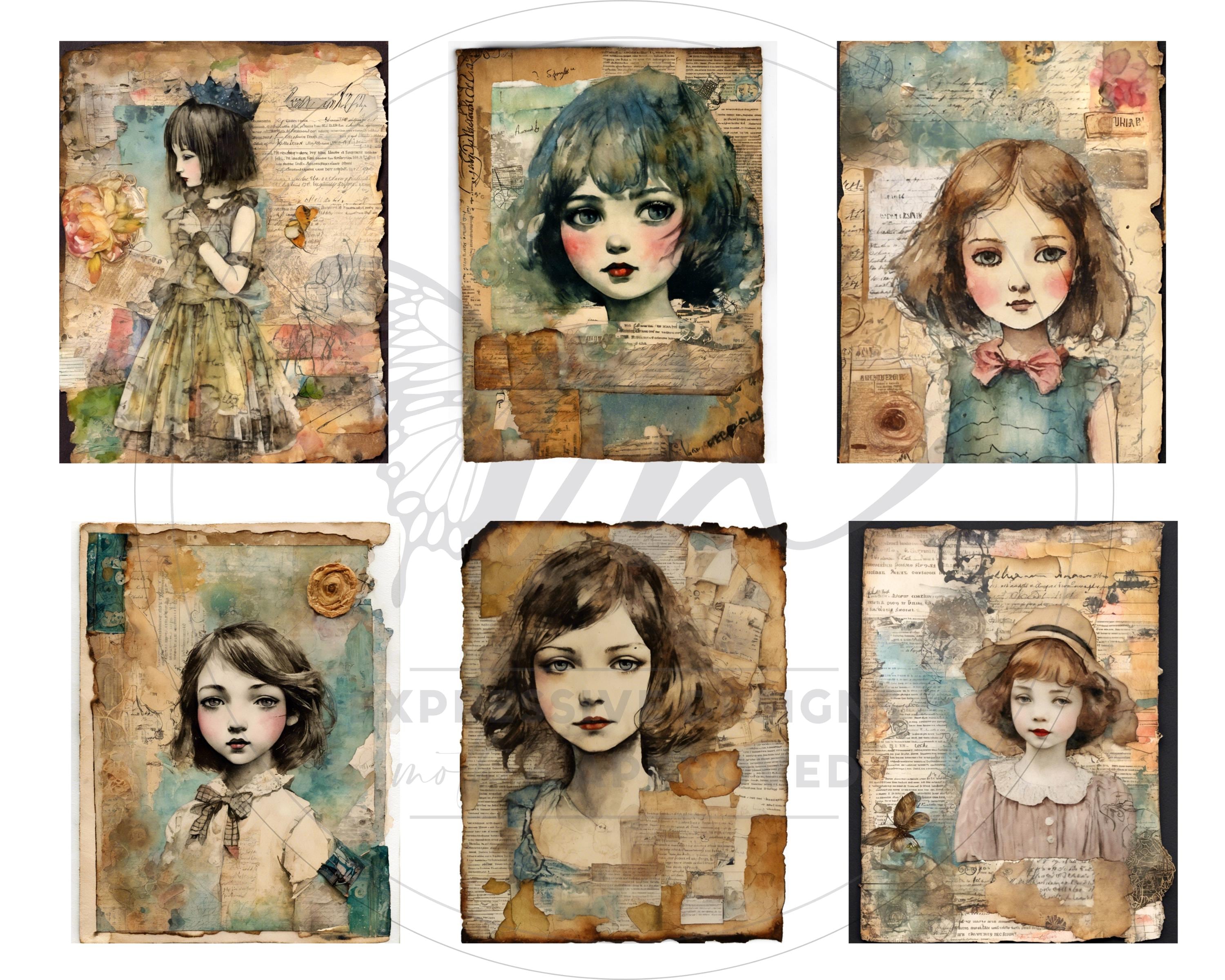 Girls of Curiosity Junk Journal Images, Whimsical Collage Art, Whimsy ...