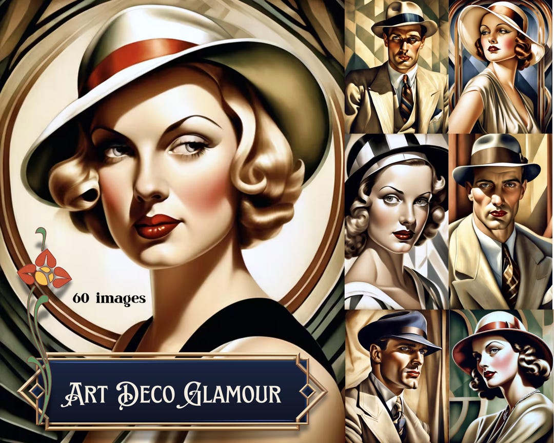 Art Deco Glamour Printable Images, Junk Journal, Scrapbook (digital ...