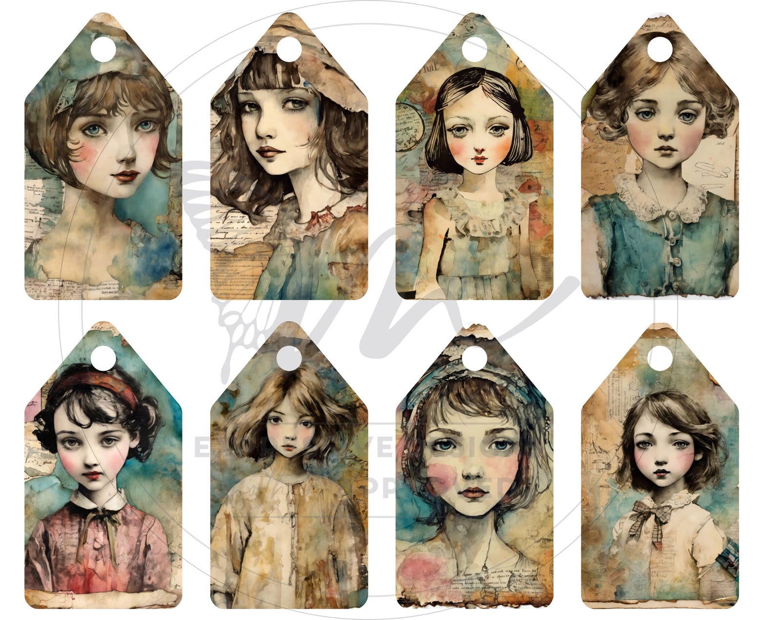 Girls of Curiosity Junk Journal Images, Whimsical Collage Art, Whimsy ...