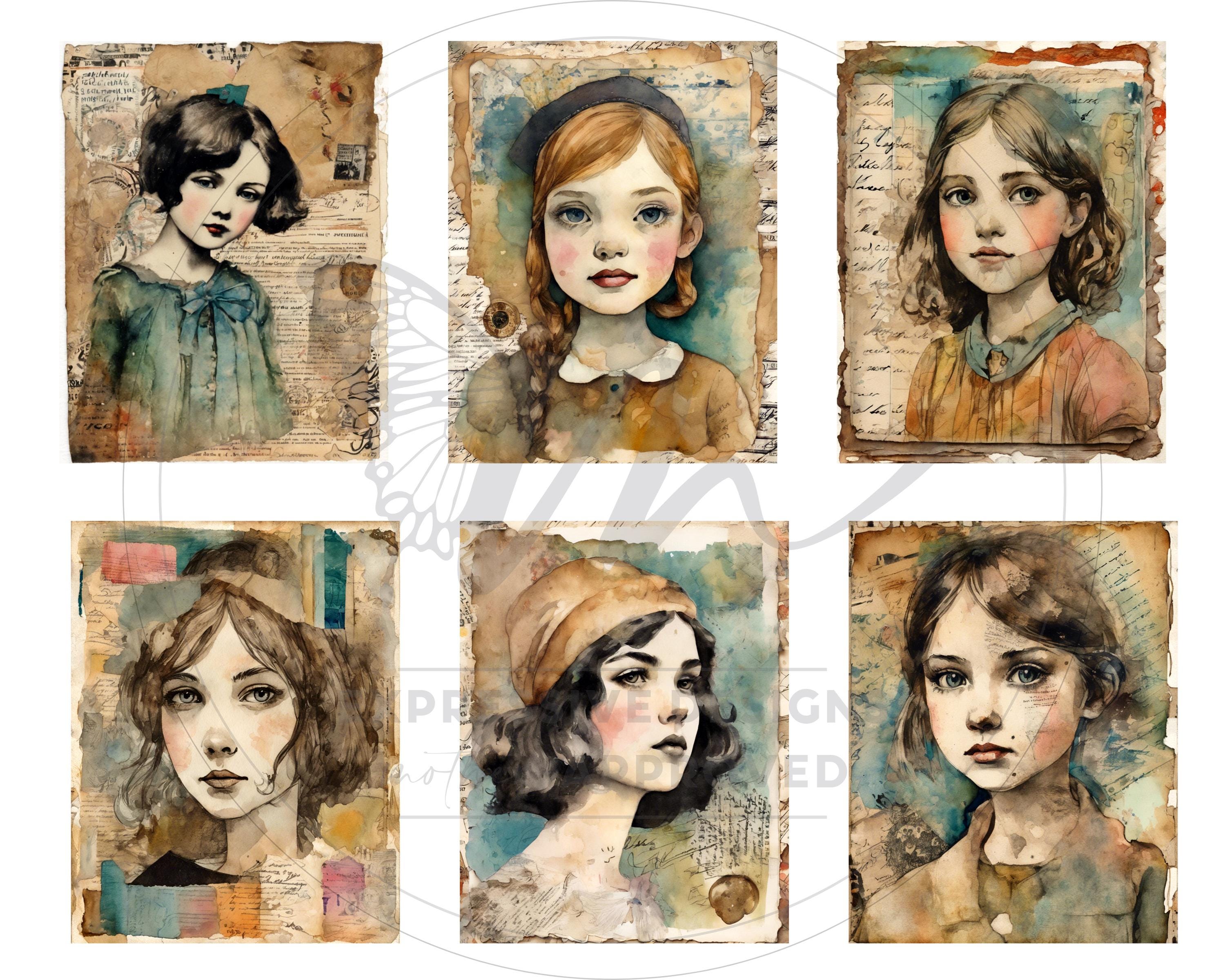 Girls of Curiosity Junk Journal Images, Whimsical Collage Art, Whimsy ...