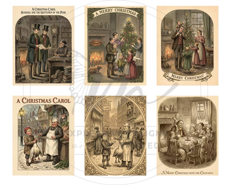 A Christmas Carol Images, Vintage Christmas Art, Scrooge Images ...