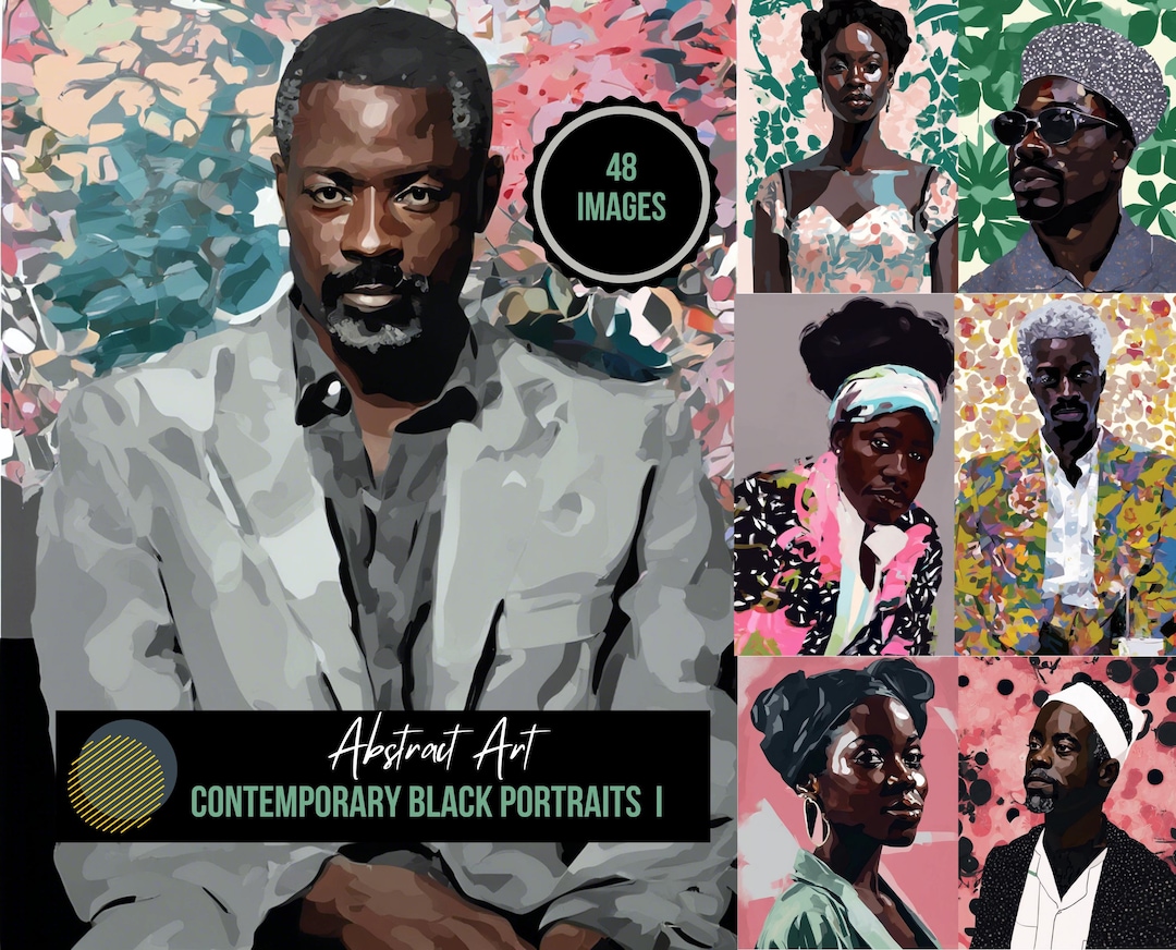 Black Portraits Abstract Art, African American Graphics, Black Portrait ...
