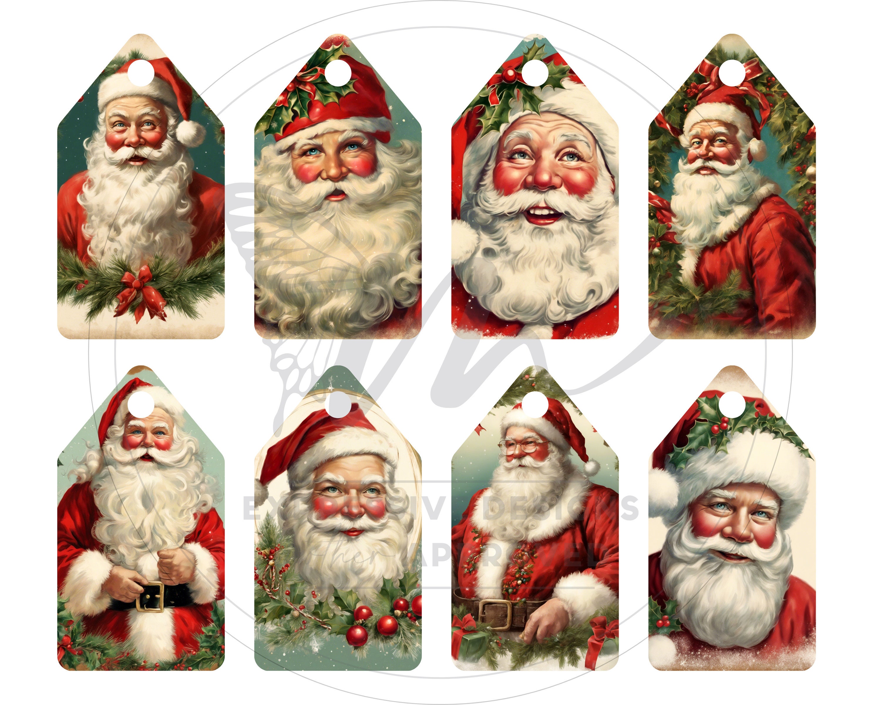 Christmas Junk Journal Images, Christmas Images, Santa Digital Art ...