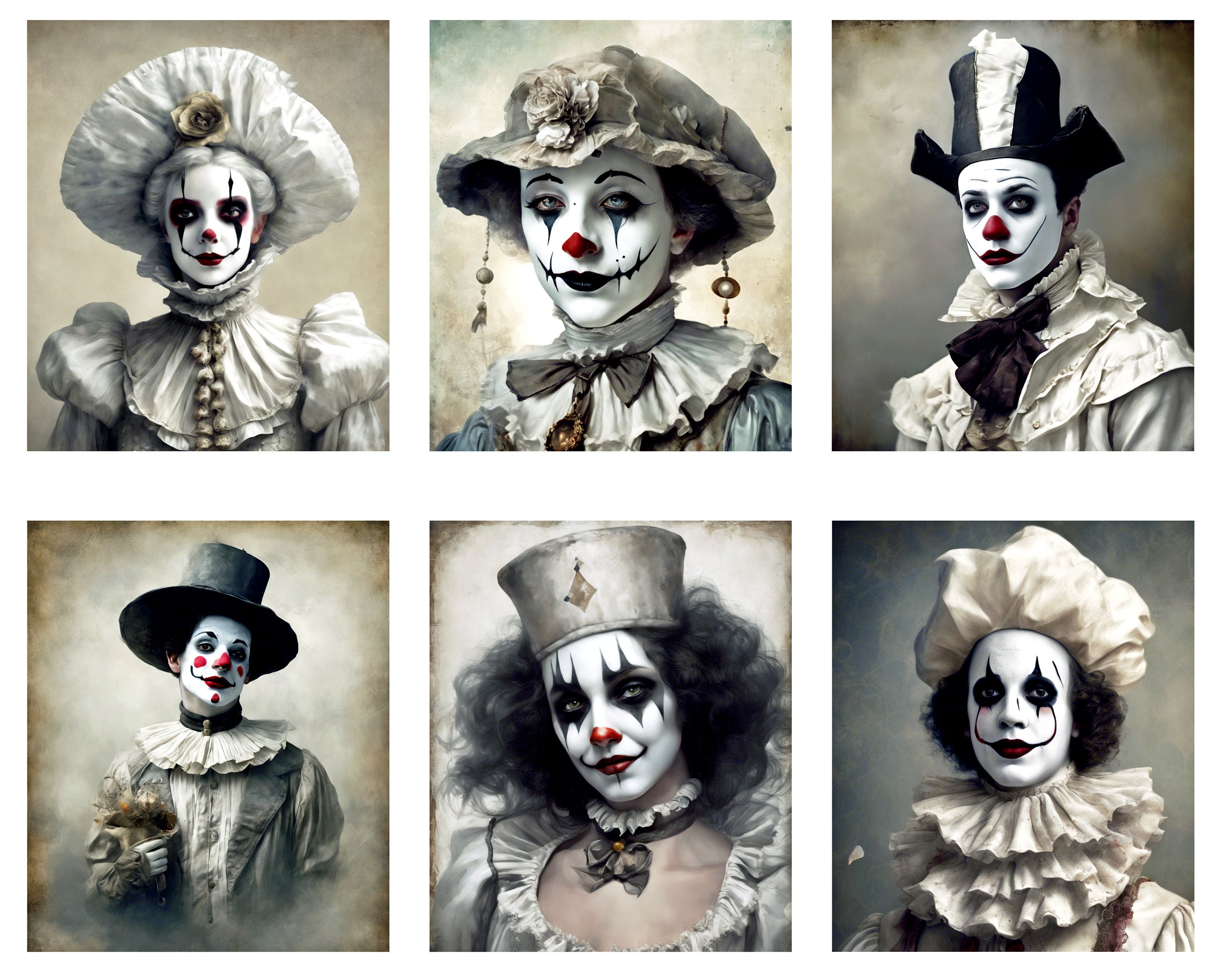 Pierrot Junk Journal Cards, Pierrot Images, French Clown Images, Junk ...